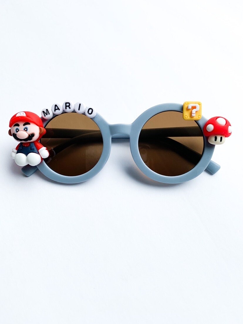 Custom Super Mario Kids Sunglasses Character Glasses Fun - Etsy