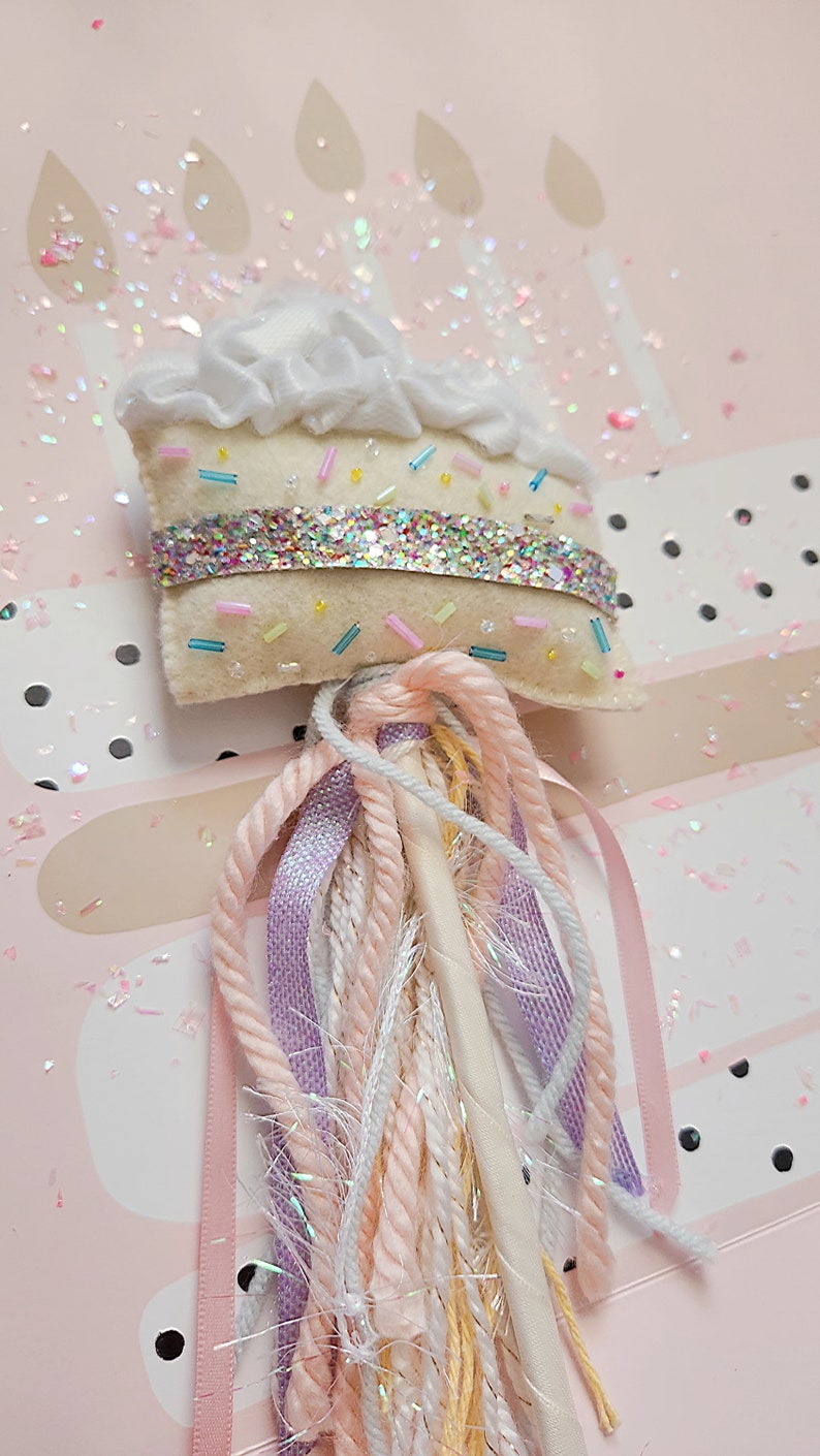 Birthday Cake Wand, Felt Cake, Birthday Theme , Sprinkle Theme Party ...