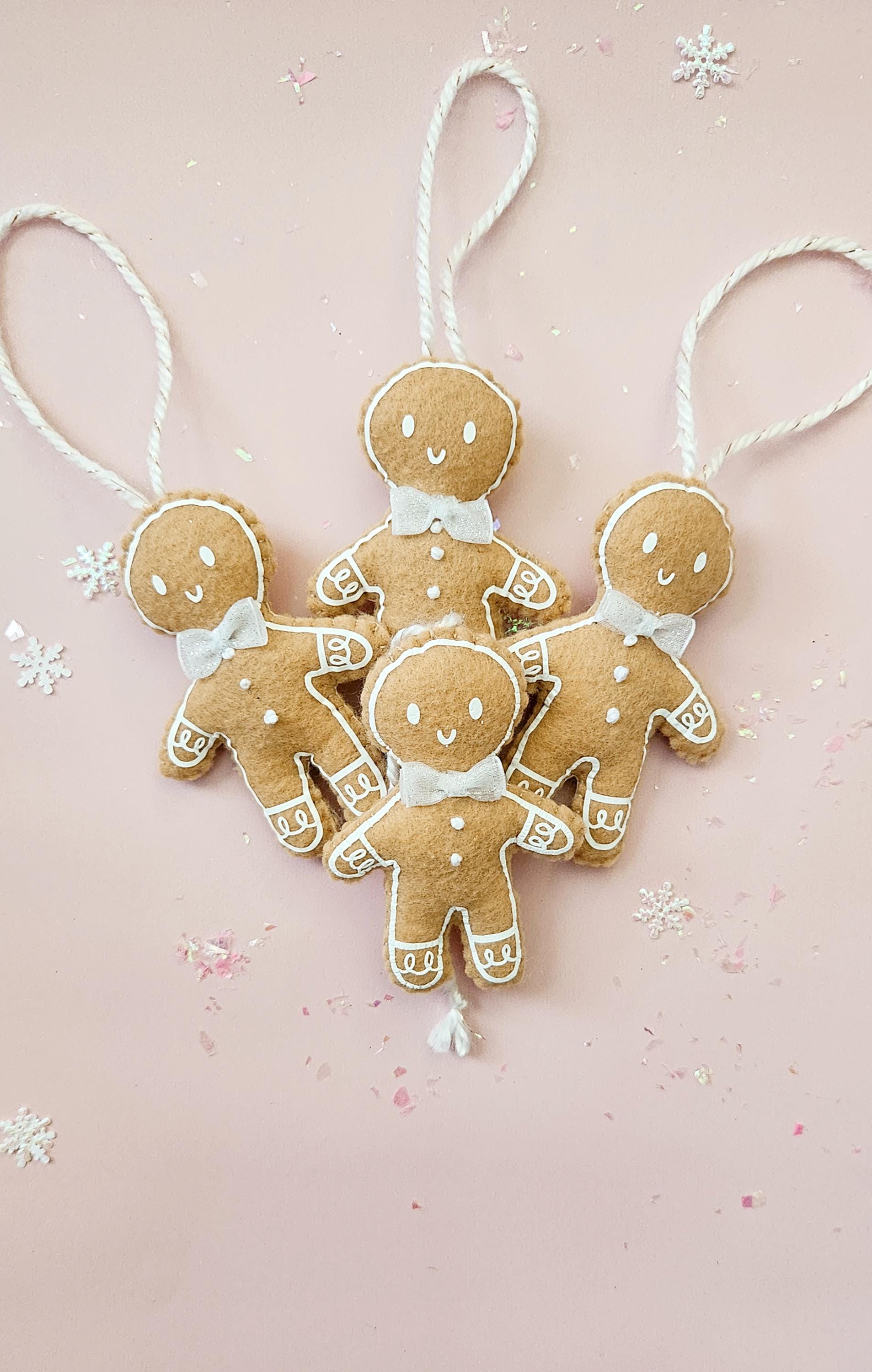 Felt Gingerbread, Mini Gingerbread, Minature Christmas Items, Felt ...