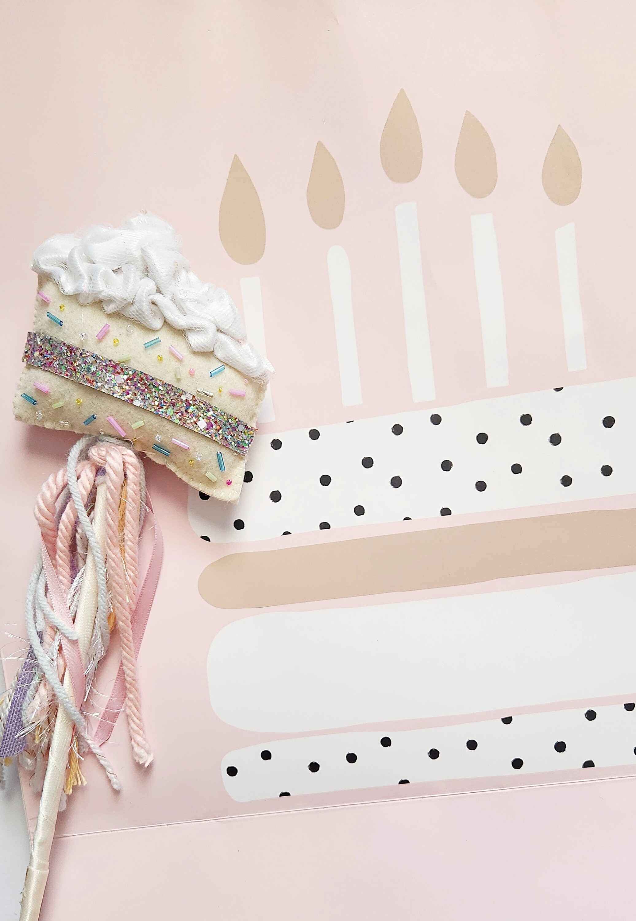 Birthday Cake Wand, Felt Cake, Birthday Theme , Sprinkle Theme Party ...