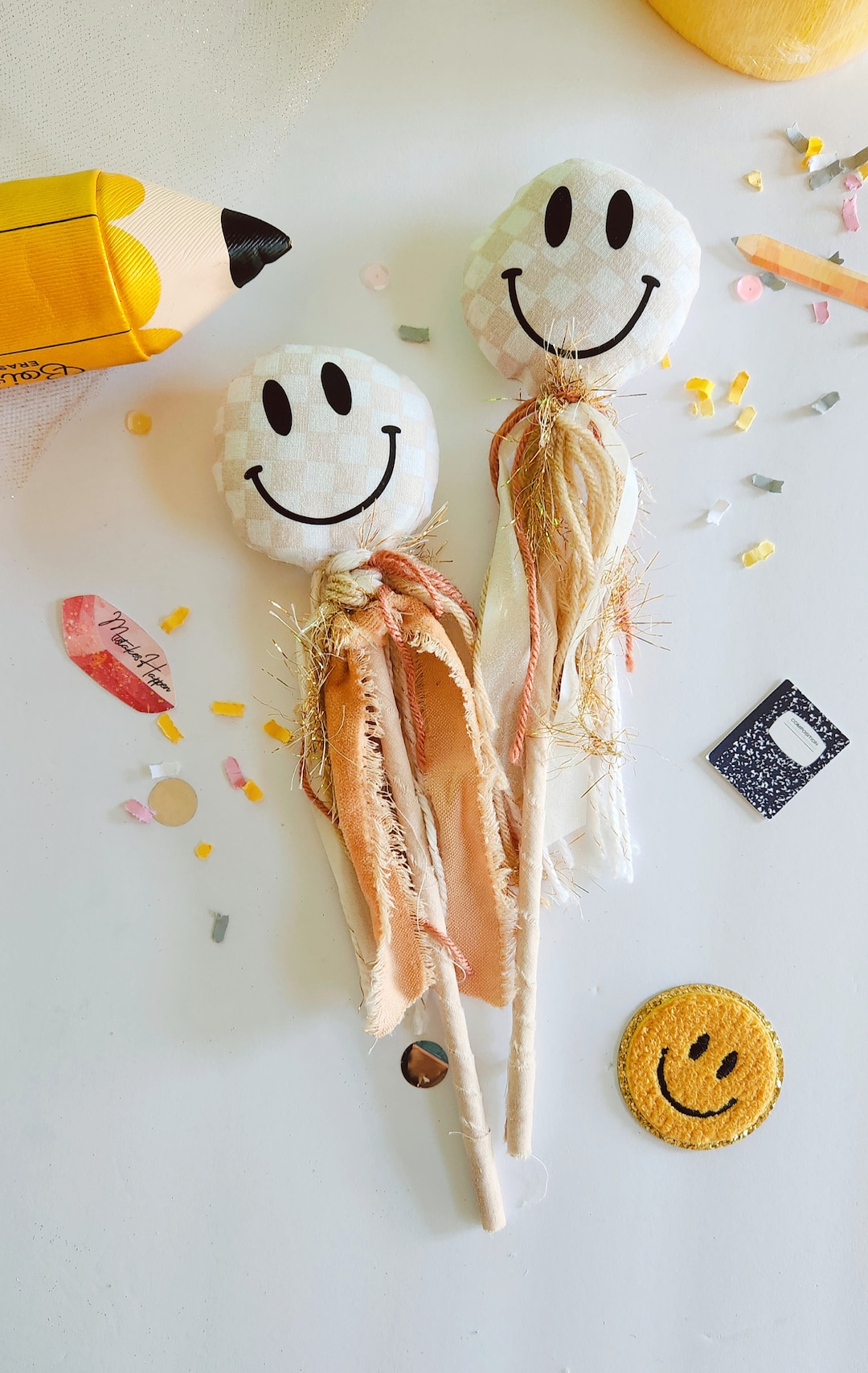 Smiley Face Wands,back to School, Teacher, Felt Wands, Smiley Face ...