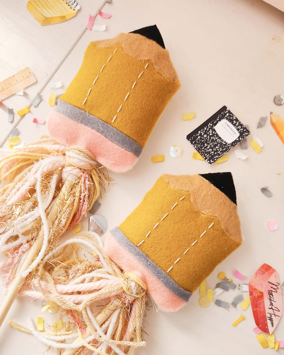 Back to School, Felt Pencil, Felt Pencil Wand, Felt Wands, Back to ...