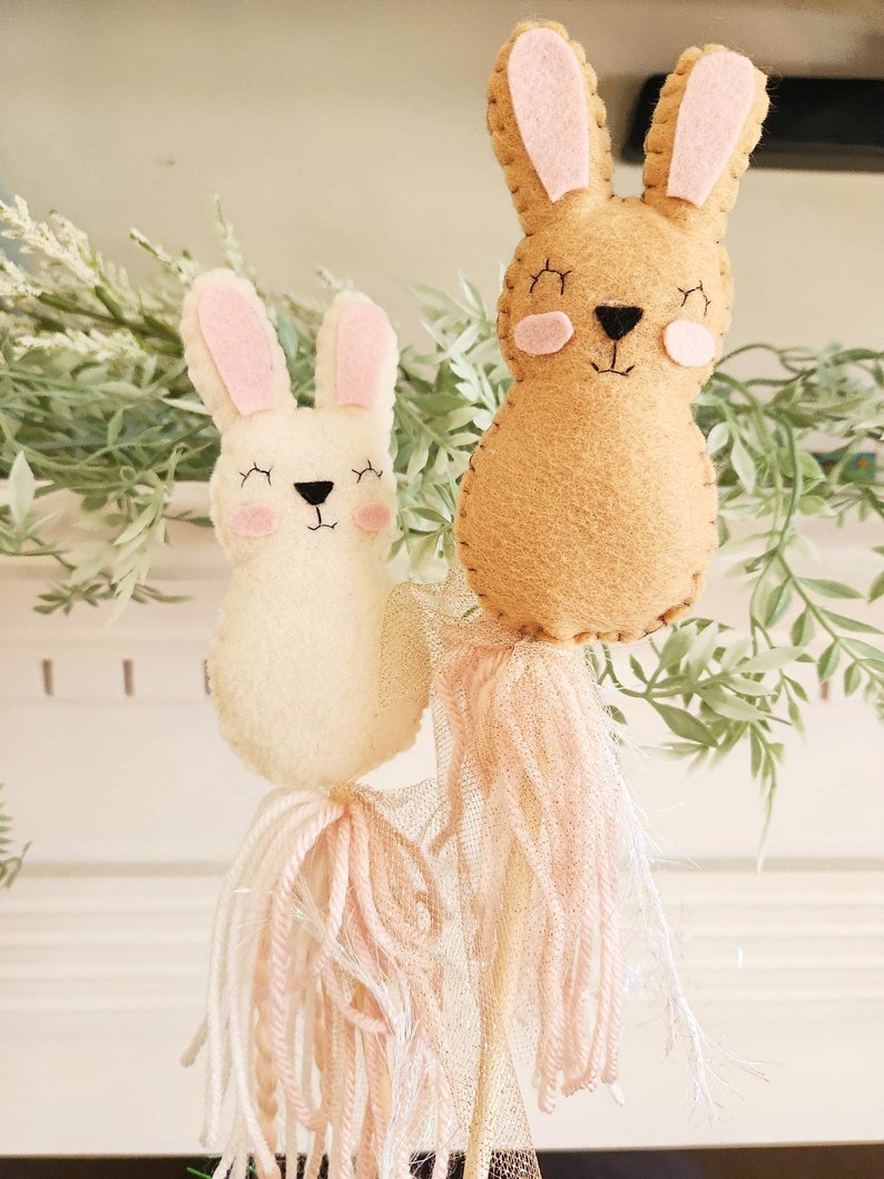 Bunny Wands, Easter Wands, Felt Wands, Spring Wands, Pretend Play Felt ...