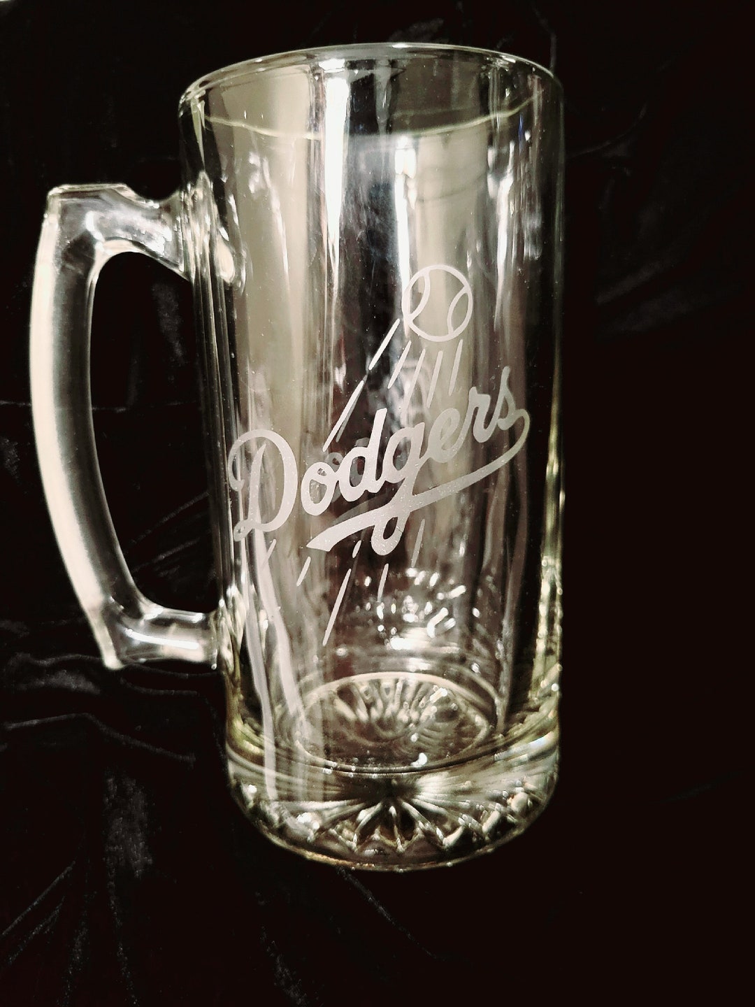 Glass Engraved Dodgers Cup - Etsy