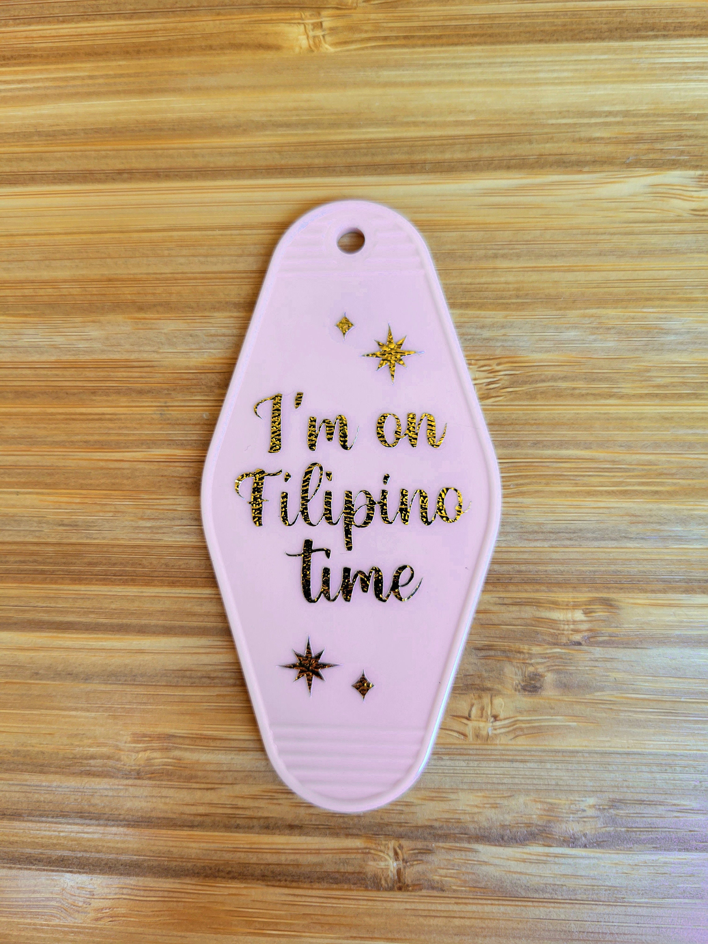 Bahay and "i'm on Filipino Time" Filipino Key Chain - Philippines Key ...
