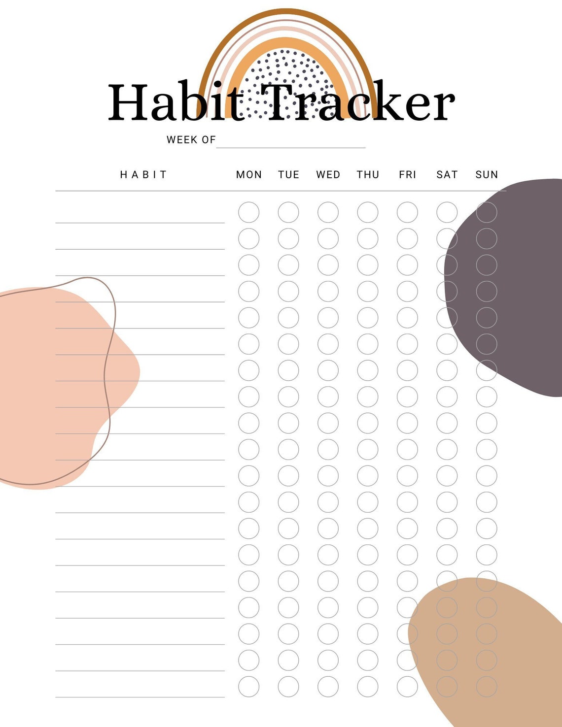 Habit Planner, Habit Tracker, Habit Journal, Printable Habit Tracker ...