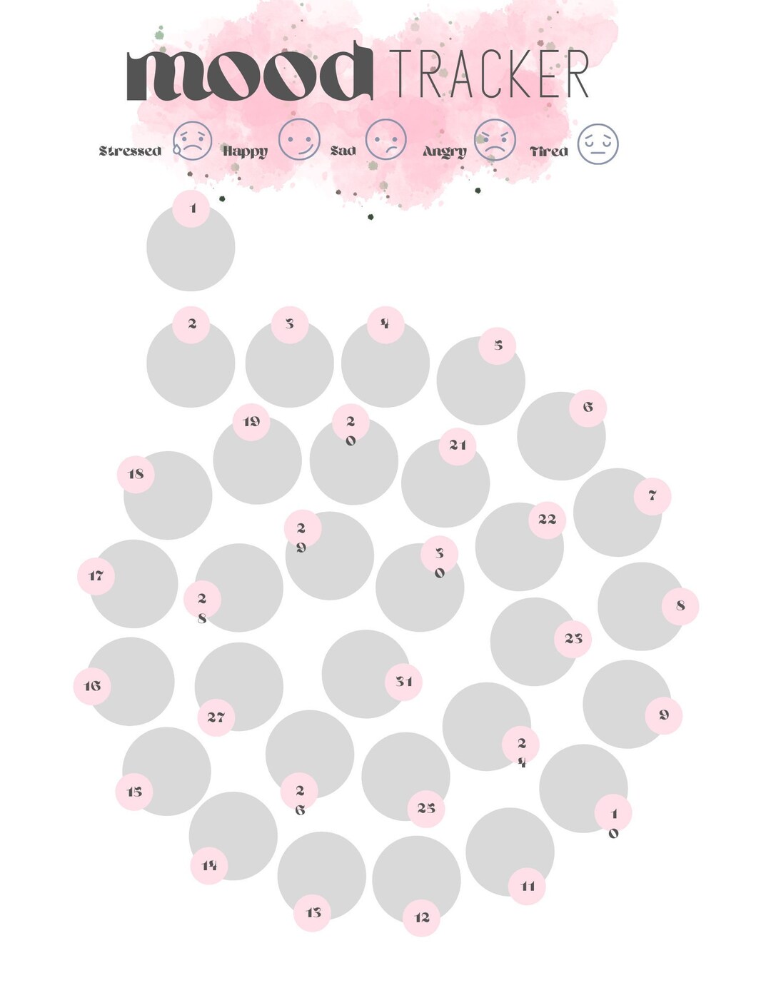 Mood Tracker | Mood Planner | Mood Journal | Printable Mood Tracker ...