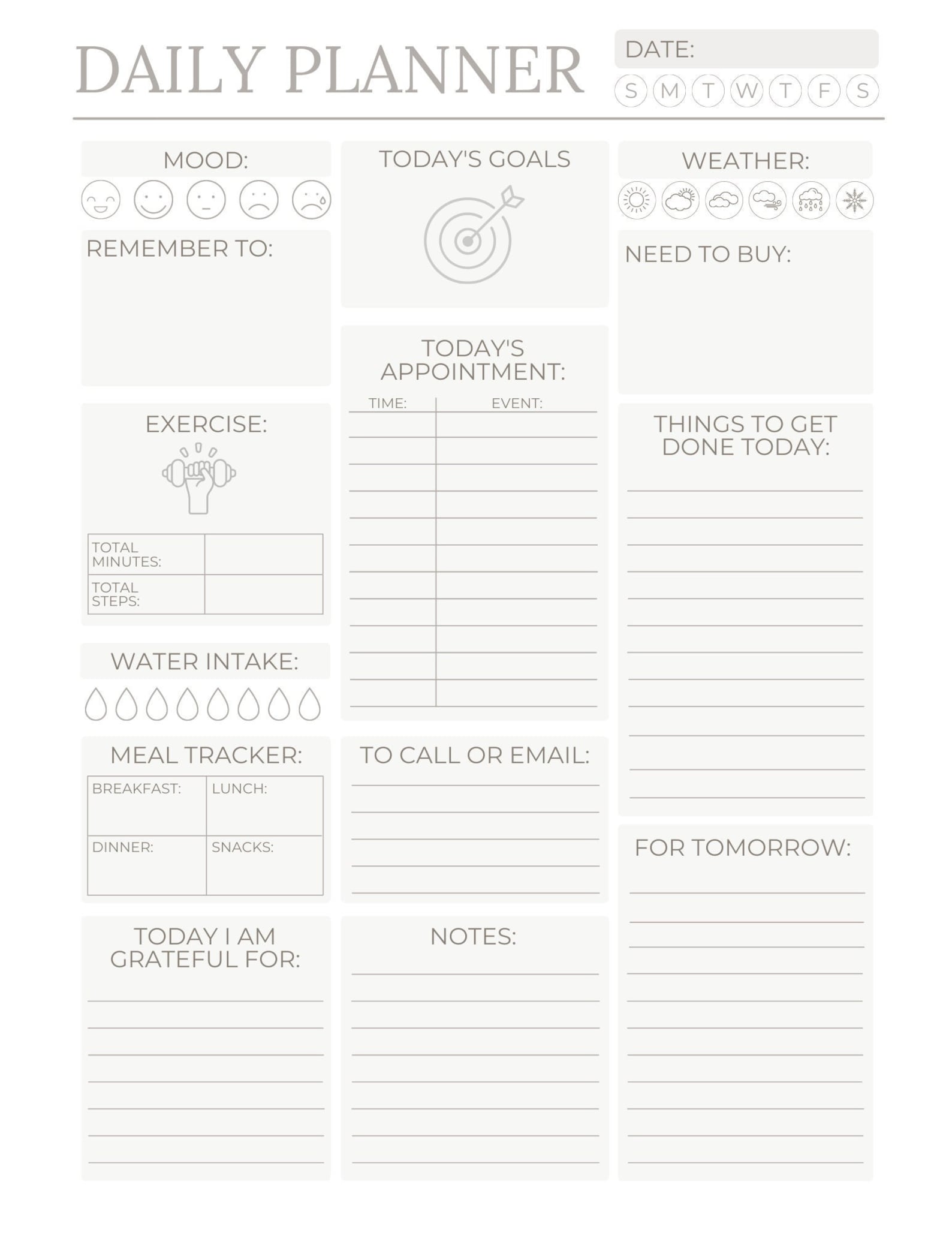 Daily Planner | Daily Log | Goodnotes Planner | Daily Tasks Sheet ...