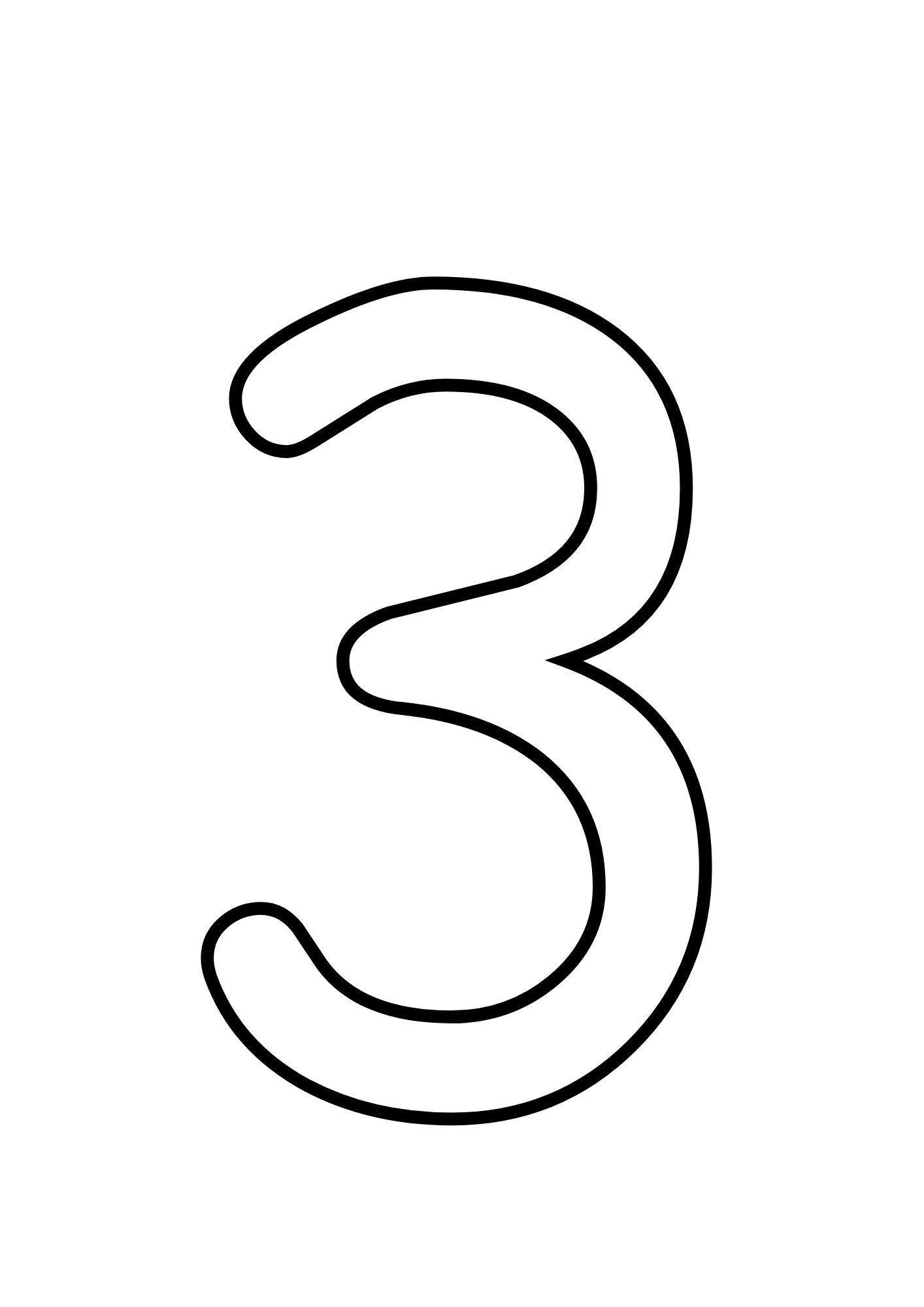 Printable Numbers Bubble A4 Pdf Numbers From 1-50 Total 65 Pages With ...