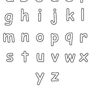 Printable Alphabet Lowercase Bubble Pdf Full Alphabet on Page ...