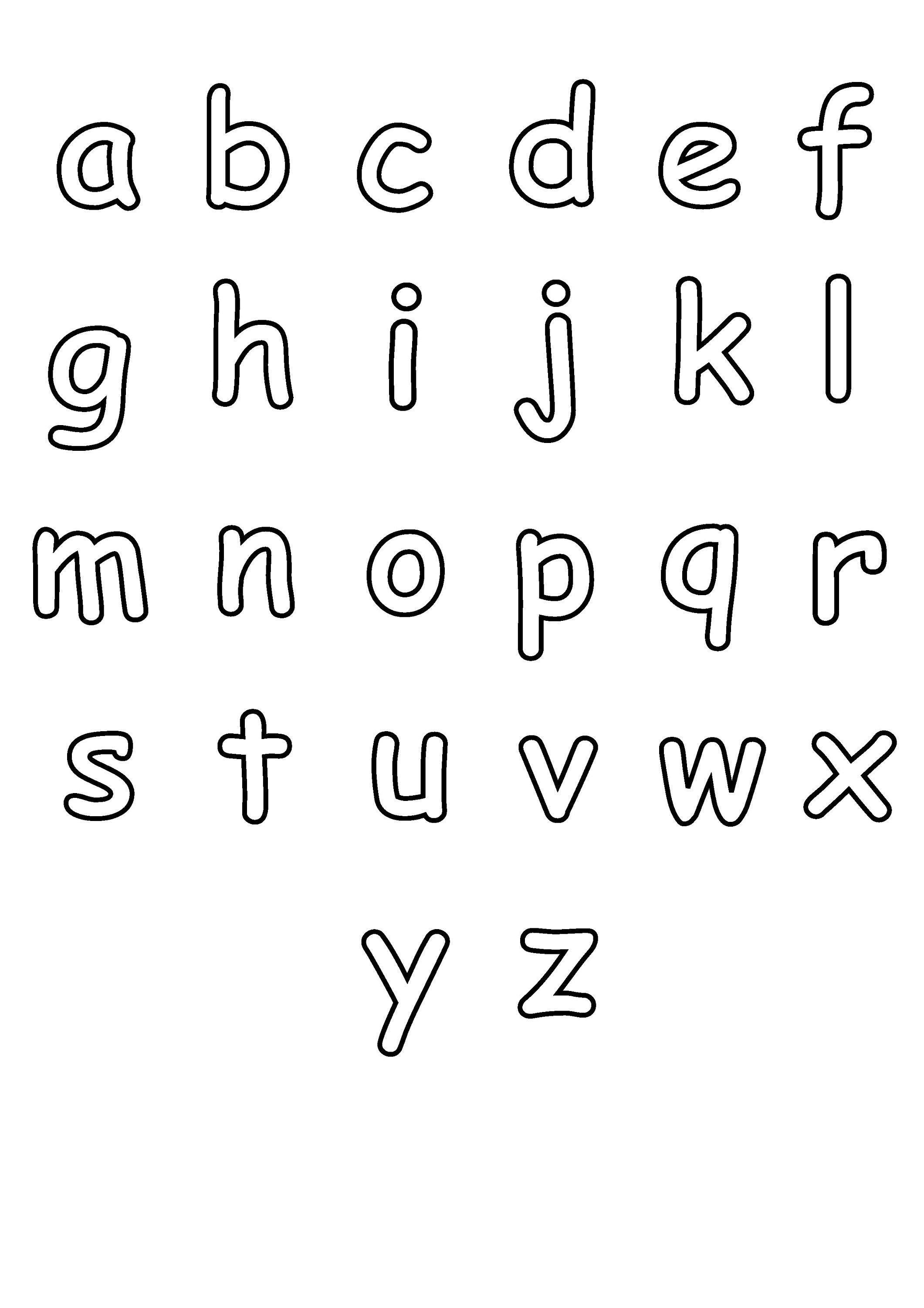 Printable Alphabet Lowercase Bubble Pdf Full Alphabet on Page ...