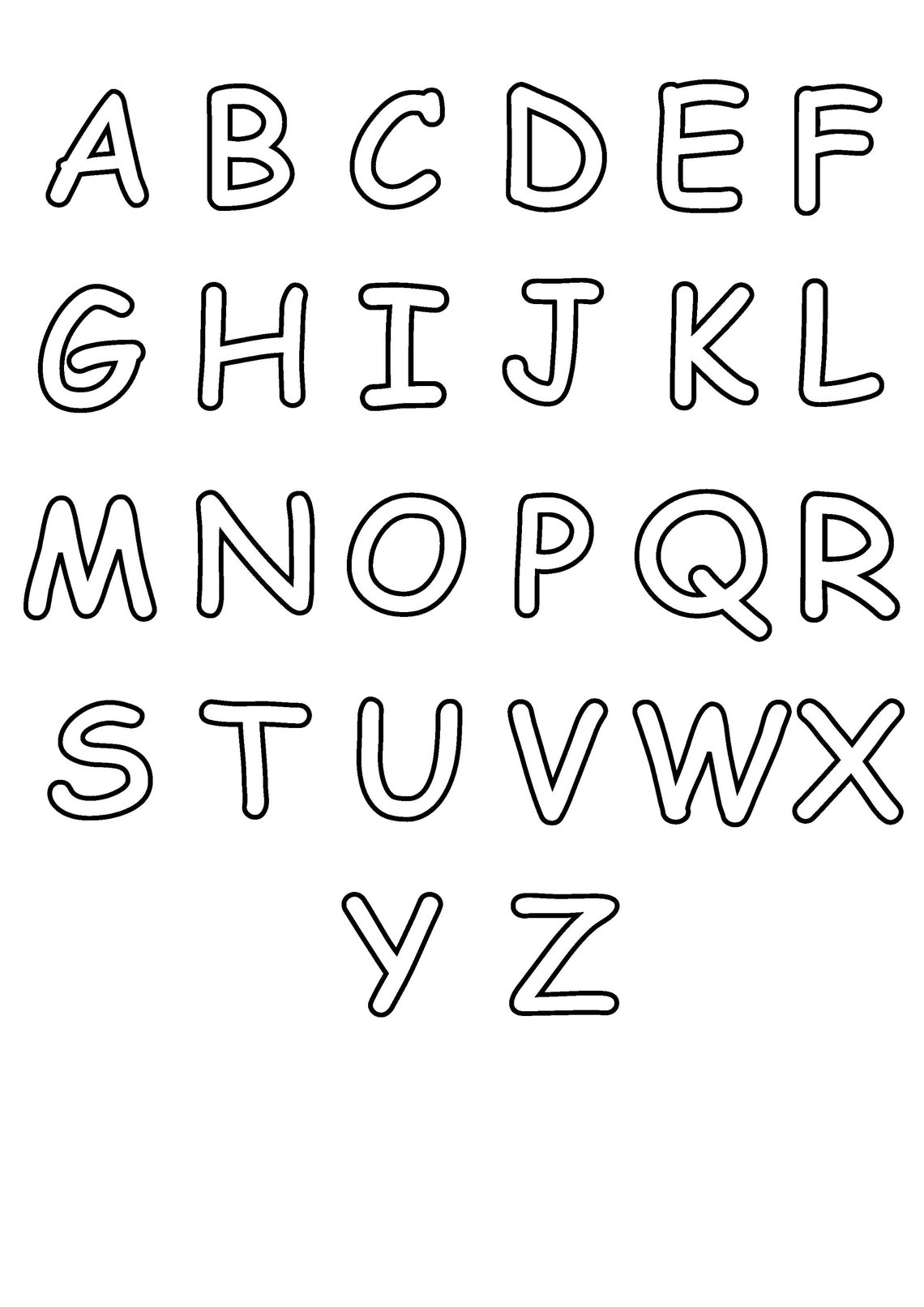 Printable Alphabet Uppercase Bubble Pdf Full Alphabet & Individual ...