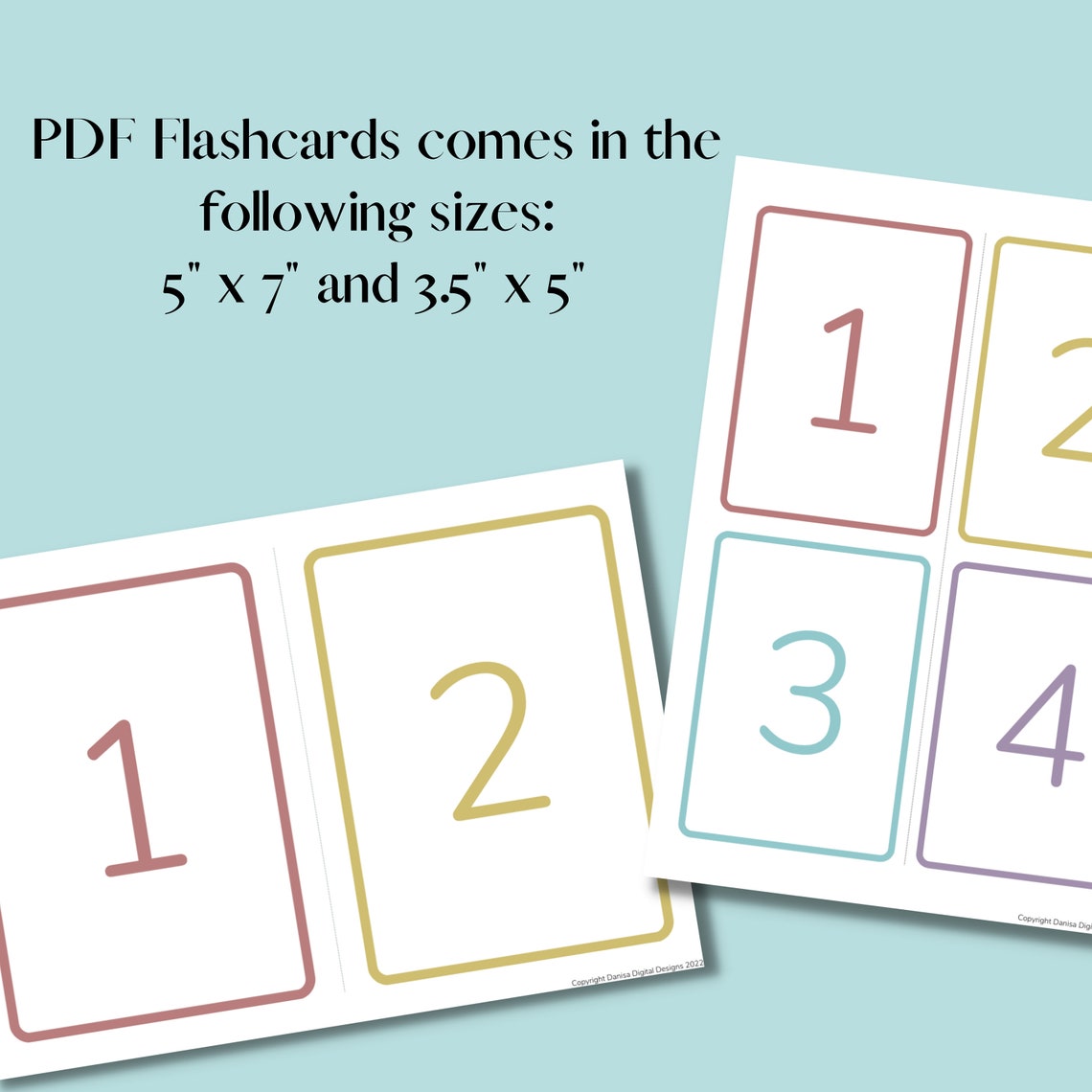 Printable Number Flashcards 1-50 L Color Numbers L Homeschool and ...