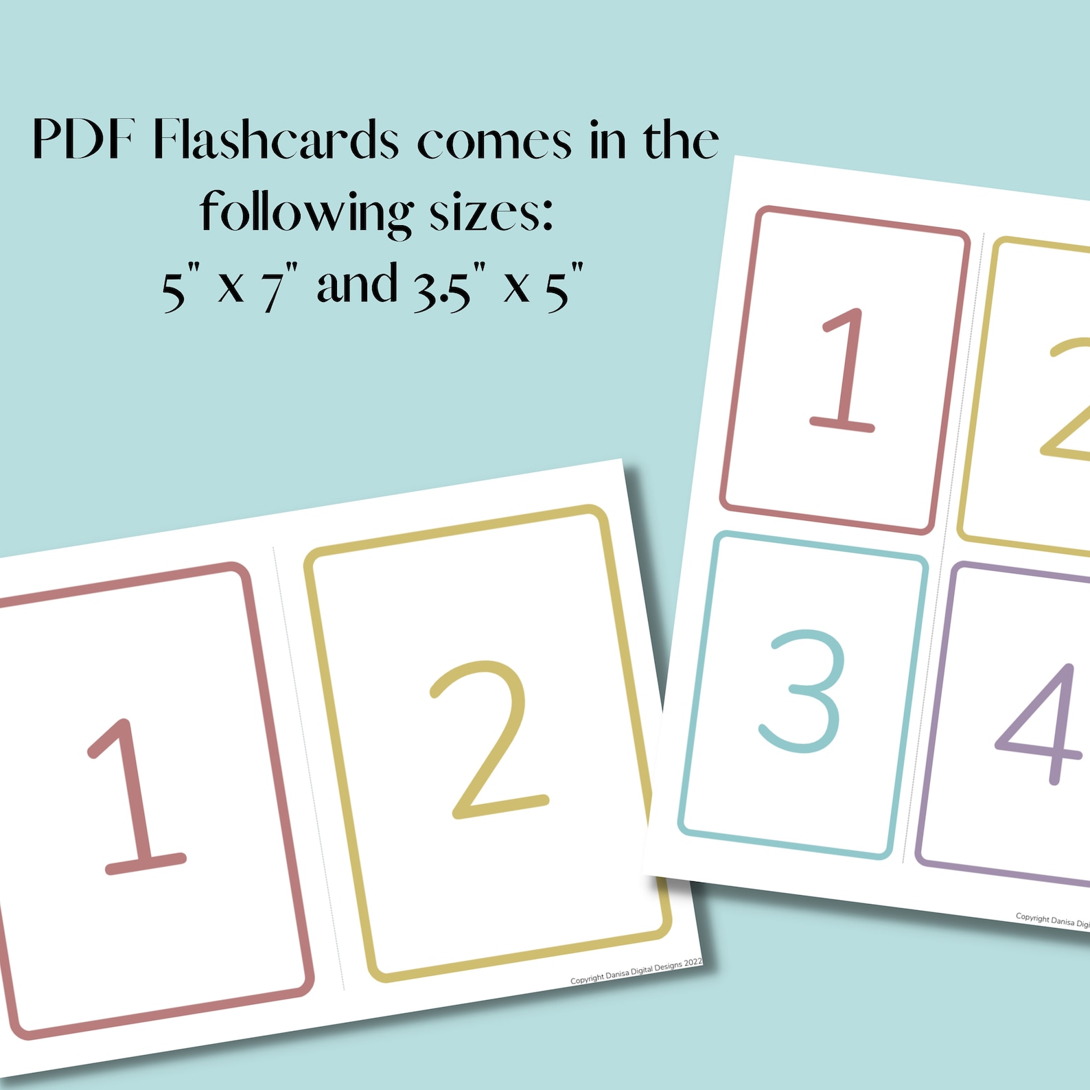 Printable Number Flashcards 1-50 L Color Numbers L Homeschool and ...