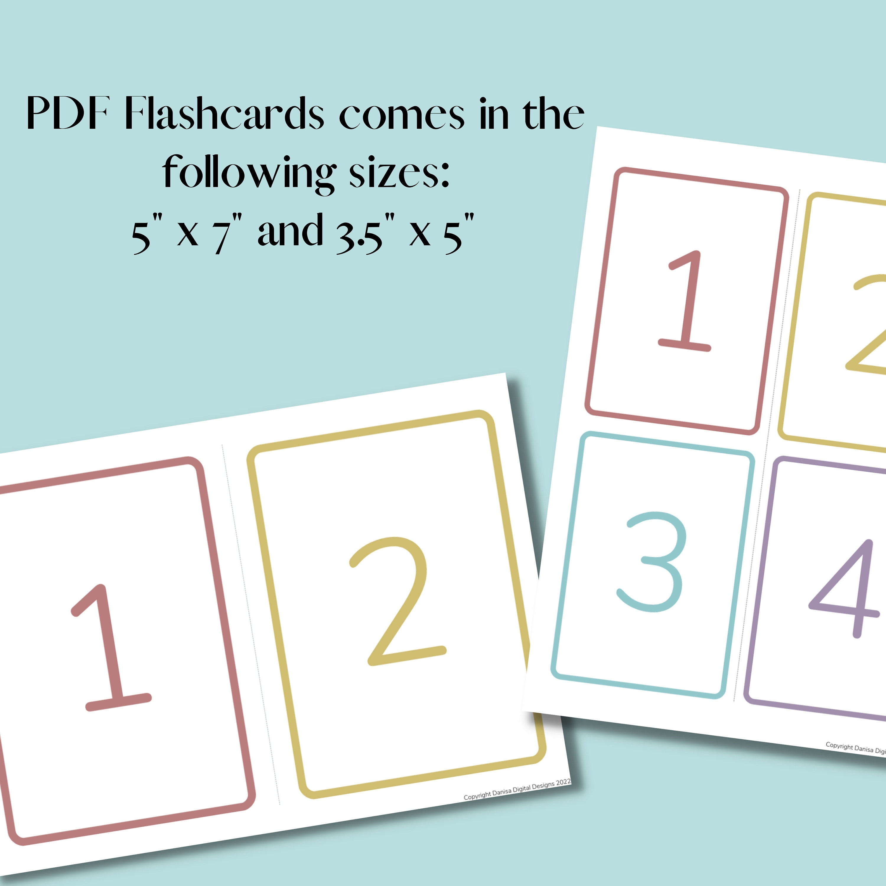 Printable Number Flashcards 1-50 L Color Numbers L Homeschool and ...