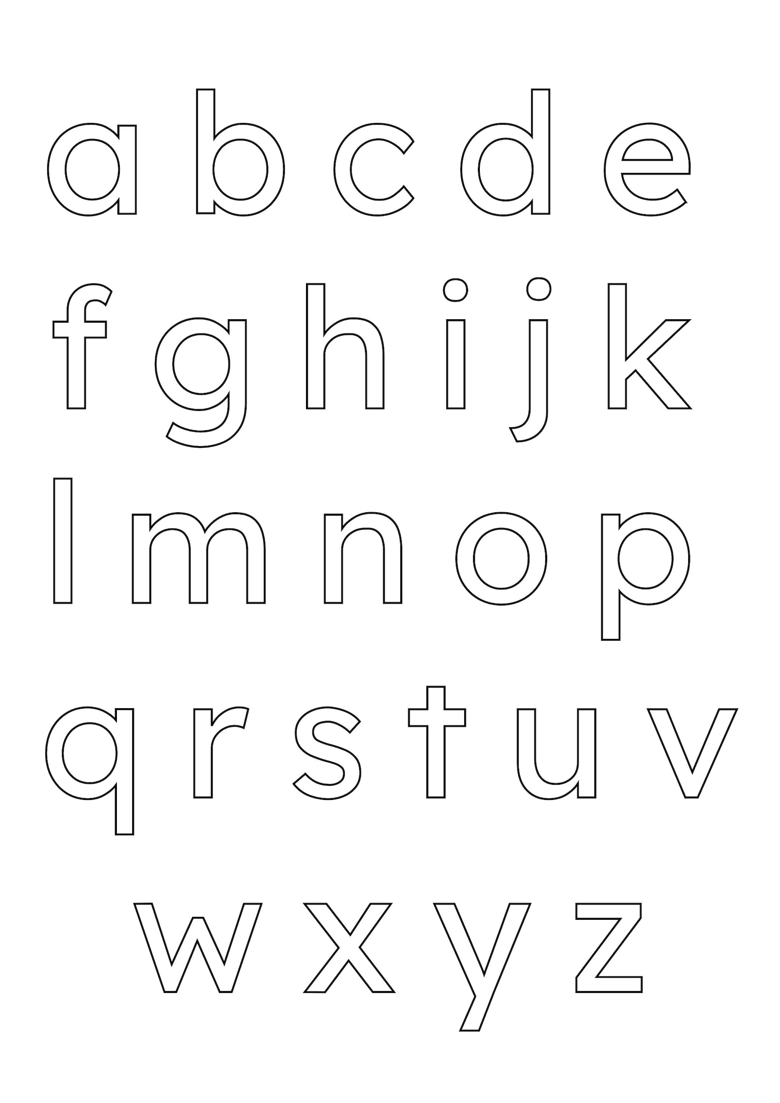 ABC Uppercase and Lowercase Letters in Pdf Png Jpg A4 Portrait. Full ...