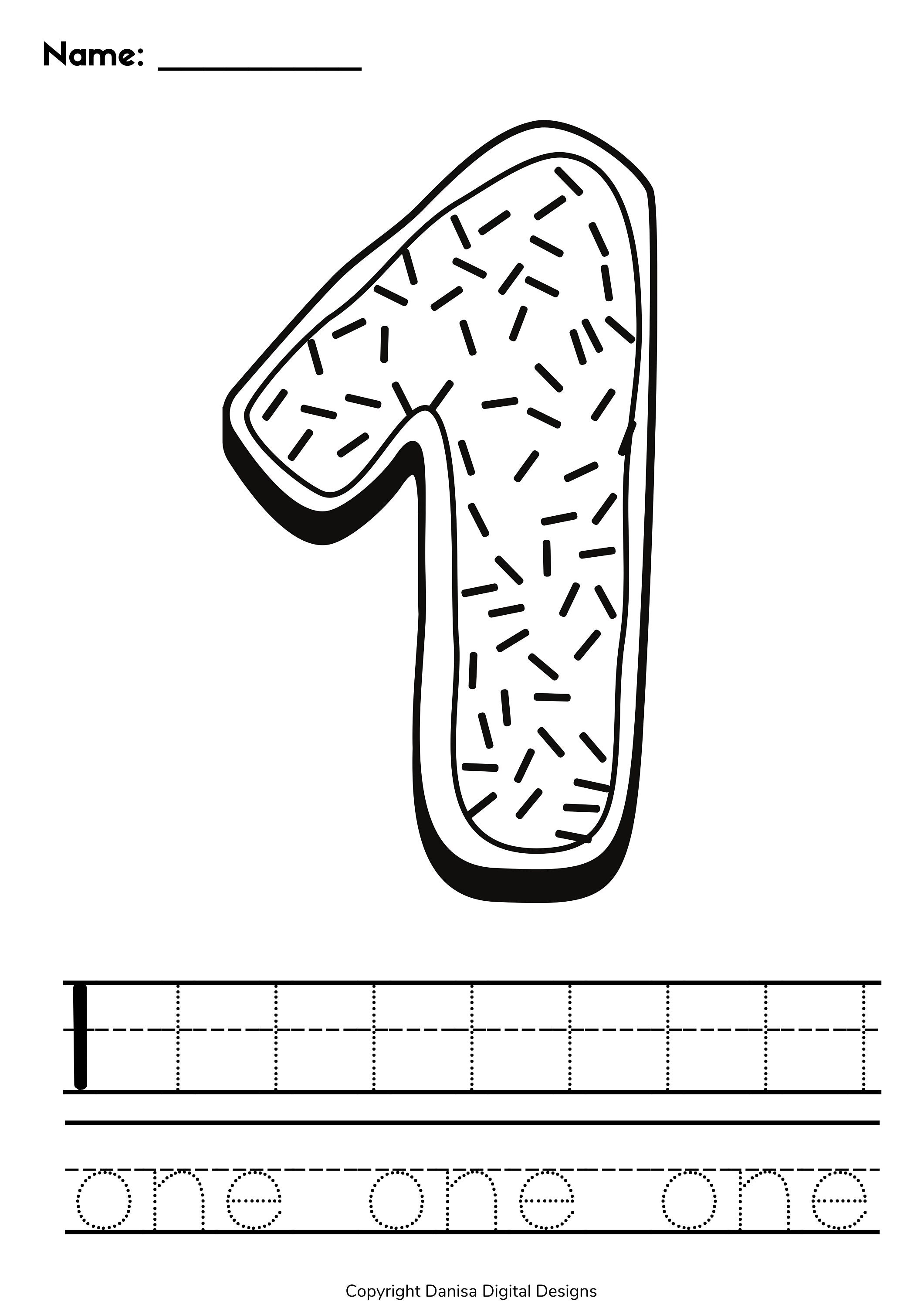 Printable Number Tracing Worksheet 1-10 Pdf L Number Practice Sheets ...