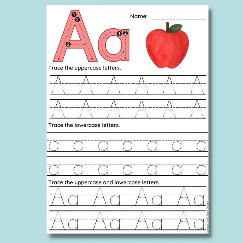 Printable Alphabet Tracing Worksheets L ABC Tracing L Uppercase Tracing ...