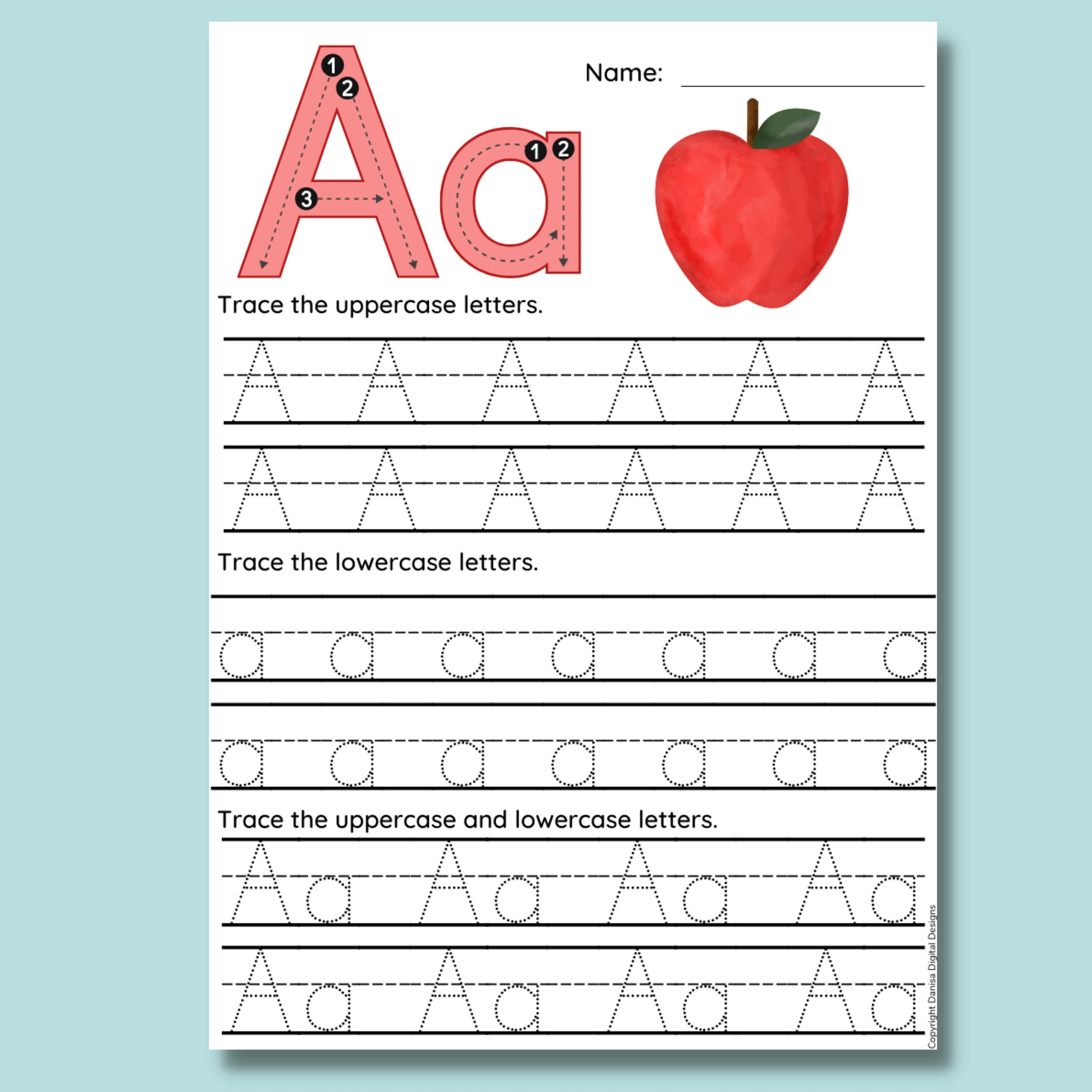 Printable Alphabet Tracing Worksheets L ABC Tracing L Uppercase Tracing ...