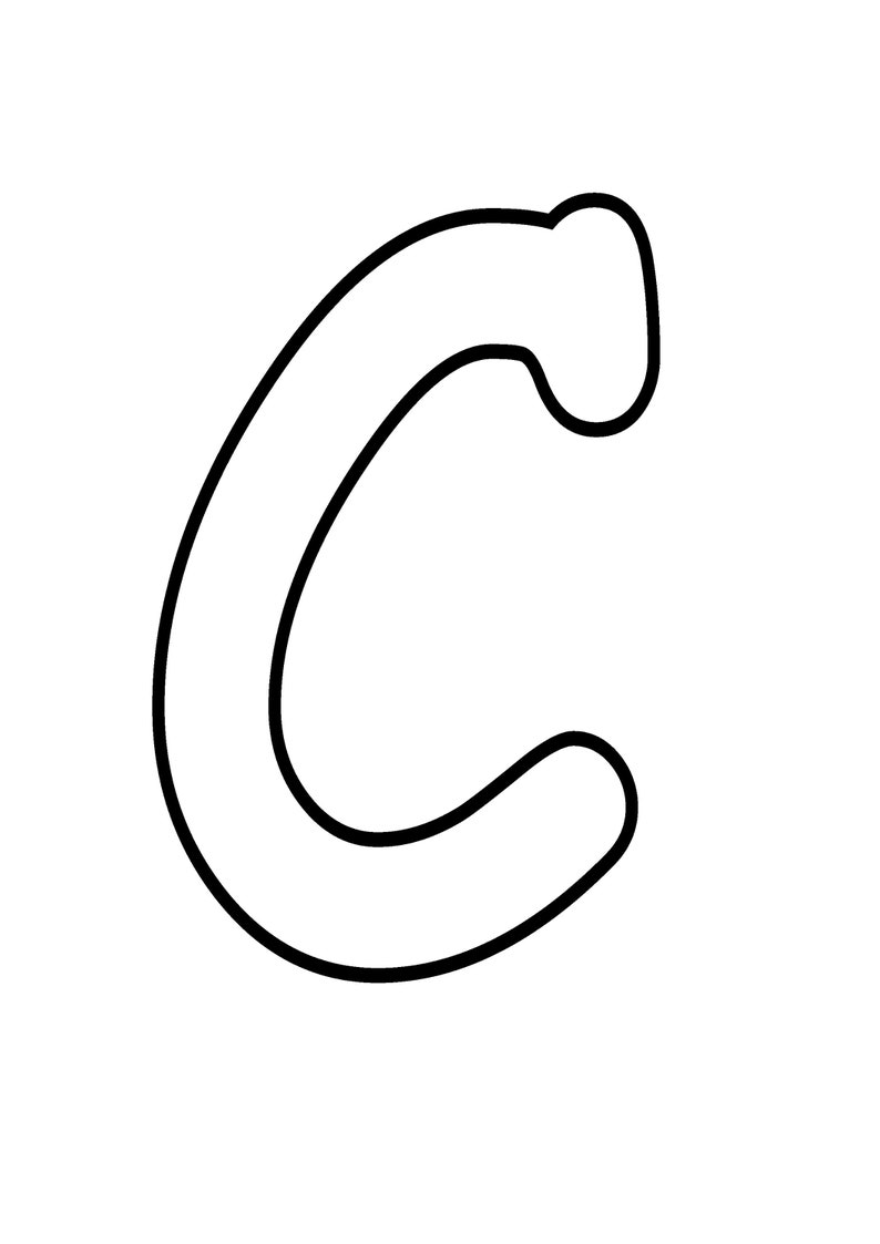 Printable Alphabet Uppercase Bubble Pdf Full Alphabet & Individual ...