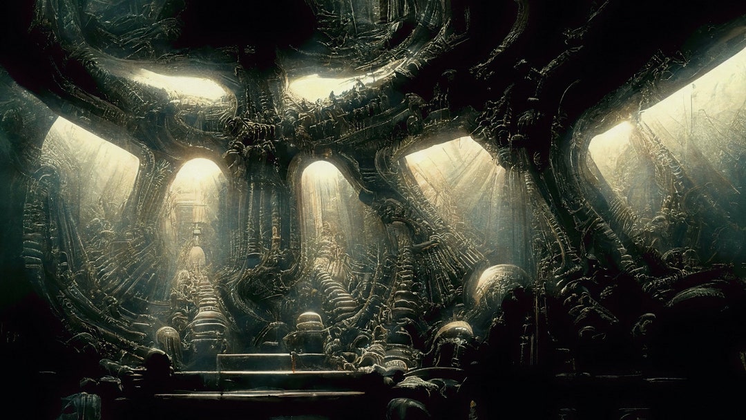 H. R. Giger Spaceship AI Art AI Created Digital Art Instant Download ...