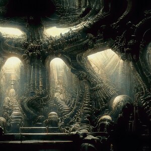 H. R. Giger Spaceship AI Art AI Created Digital Art Instant Download ...
