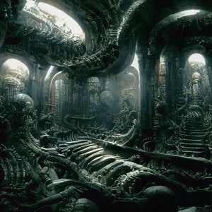 H. R. Giger Spaceship AI Art AI Created Digital Art Instant Download ...