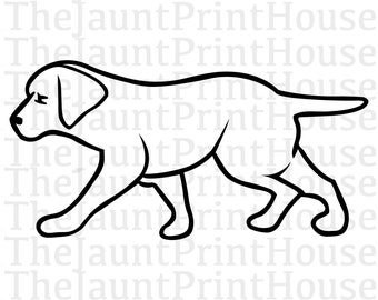 Chocolate Lab Dxf - Etsy