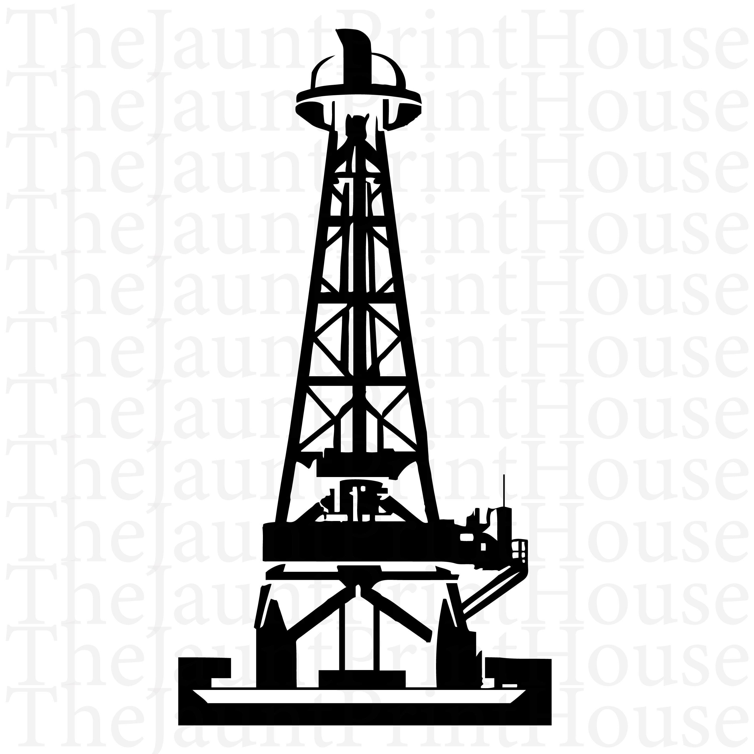 Oil Rig Png, Svg, Dxf, Jpeg, and Ai Files COMMERCIAL & PERSONAL USE - Etsy