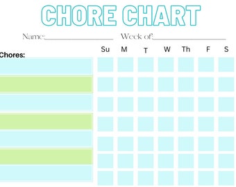 Chore Chart - Etsy