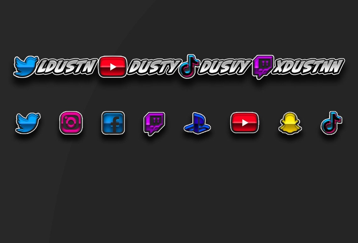 Social Media Overlay Photoshop PSD | Streaming, Video Creation ...
