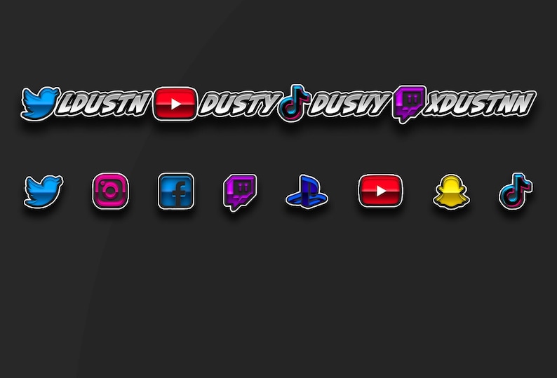 Social Media Overlay Photoshop PSD | Streaming, Video Creation ...