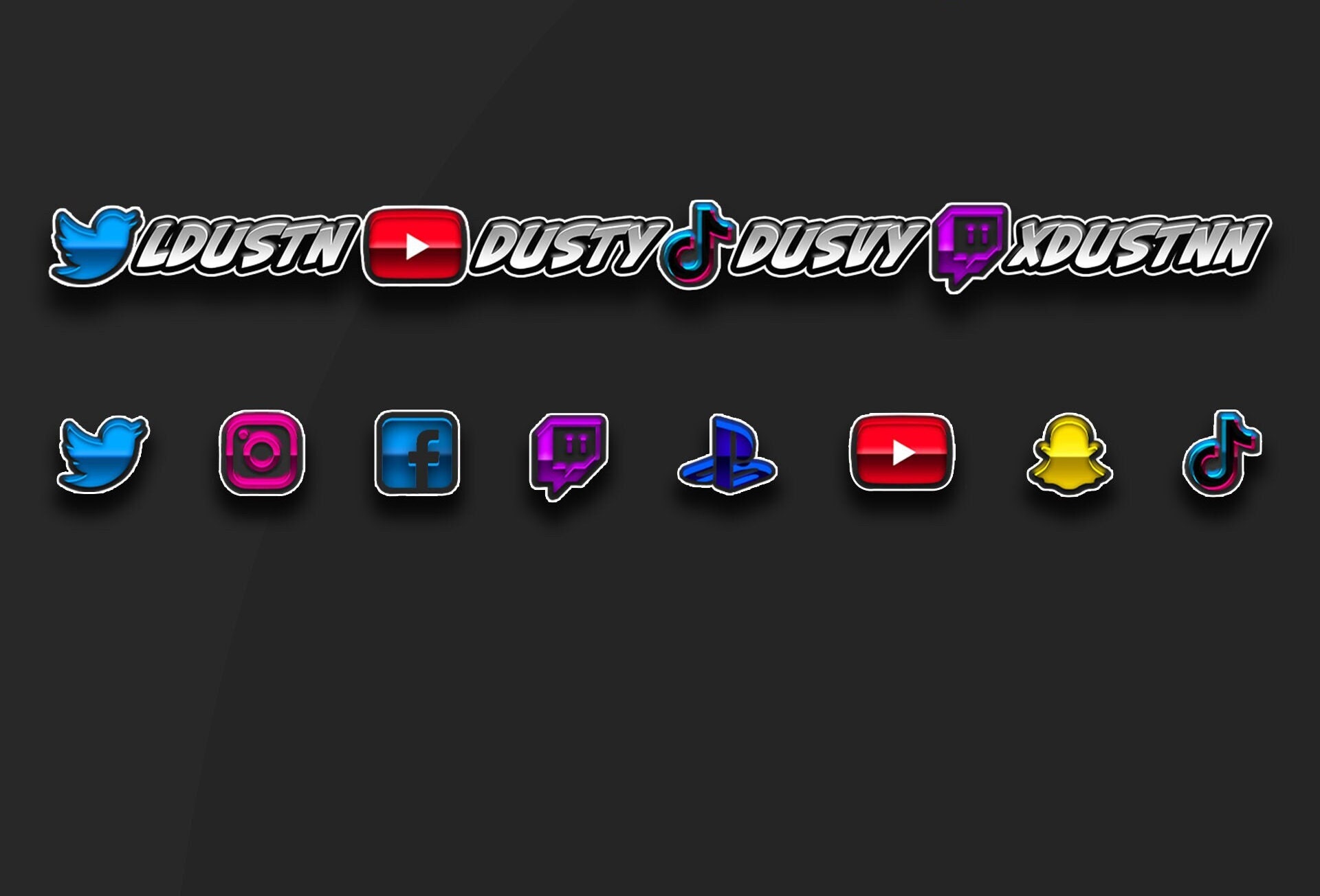 Social Media Overlay Photoshop PSD | Streaming, Video Creation ...