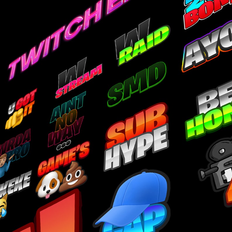 Twitch Emotes | Discord Emotes | Sub Emotes | 40+ Pack - Etsy