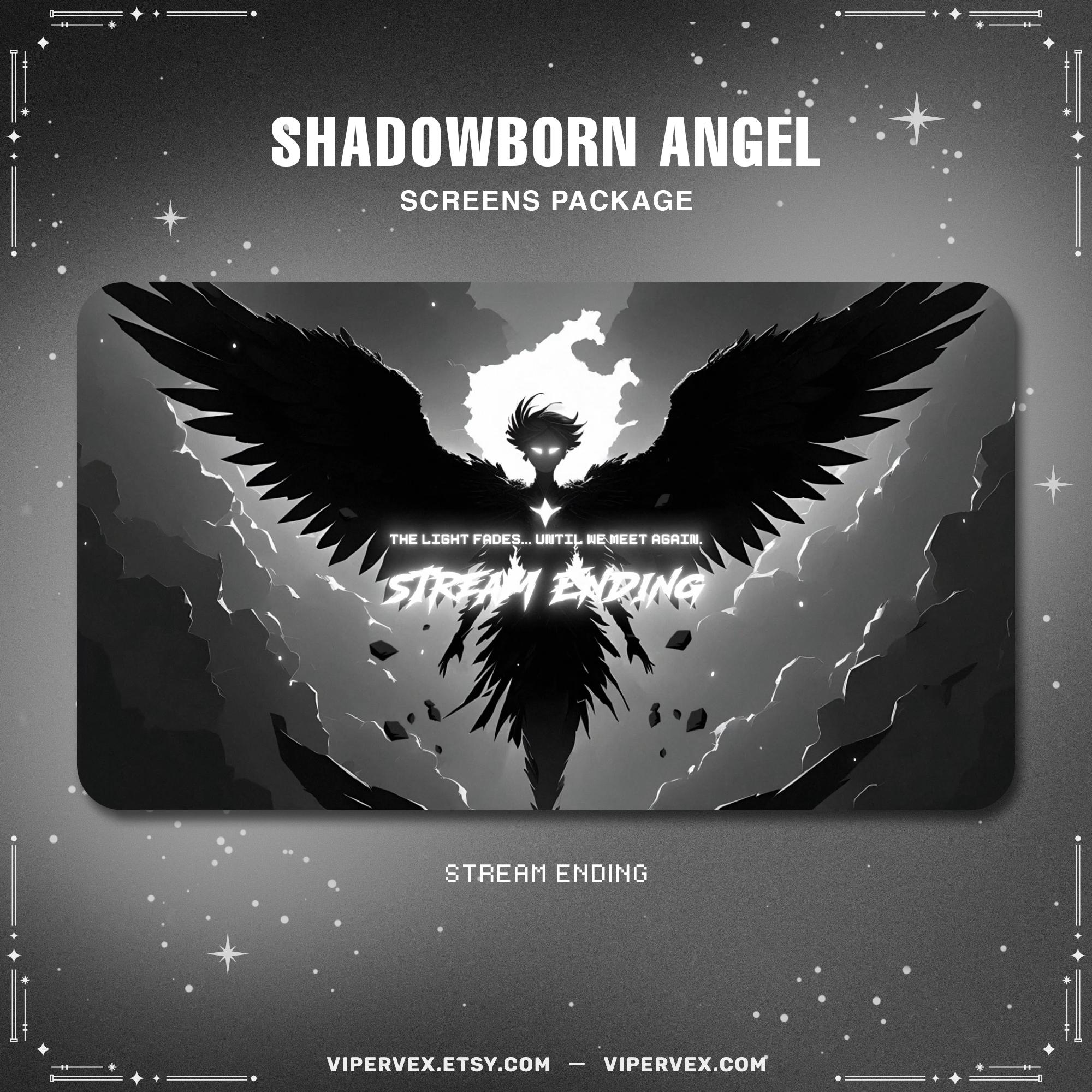 Dark Angel Stream Screens: Gothic Twitch Overlay Pack (animated) - Etsy