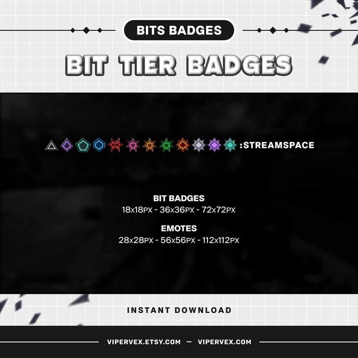12x Twitch Bit Badges, Streaming Cheer Badges, Bit Badges for Streamers ...