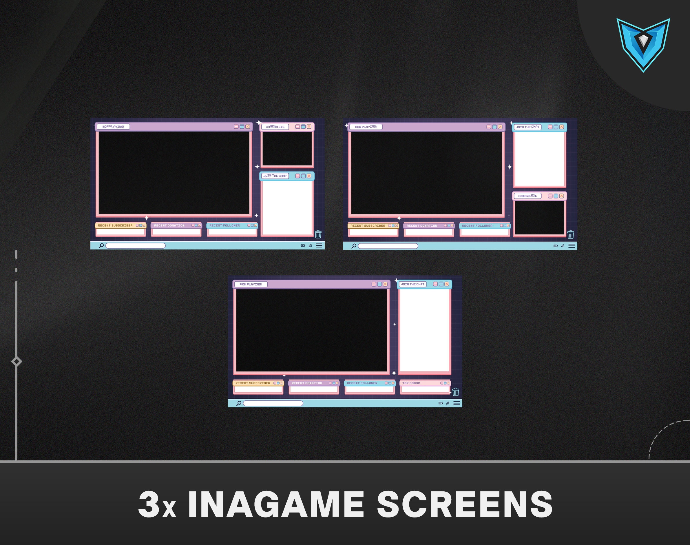 Animated Purple Stream Overlay Package Lofi Aesthetic Stream - Etsy