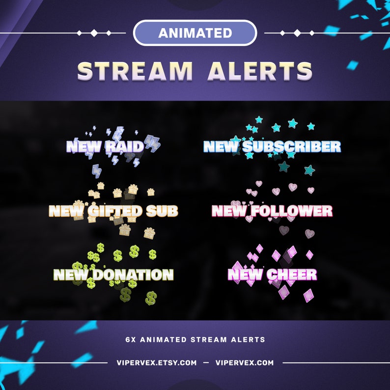 Animated Text Twitch Alerts, Twitch TV Alerts, Streamlabs Alerts ...