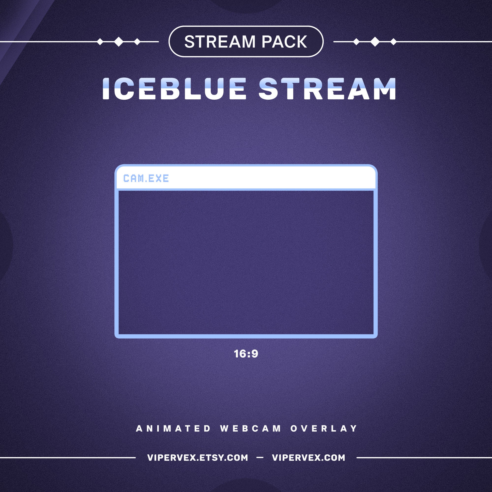 Blue Animated Twitch Overlay Cozy Package - Etsy