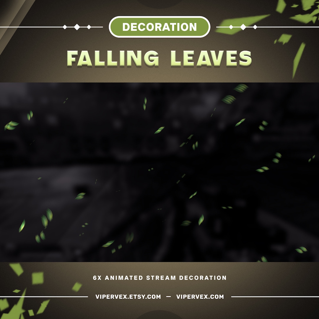 Falling Leaves Stream Decoration Vtuber Assets, Cozy Twitch Screens ...