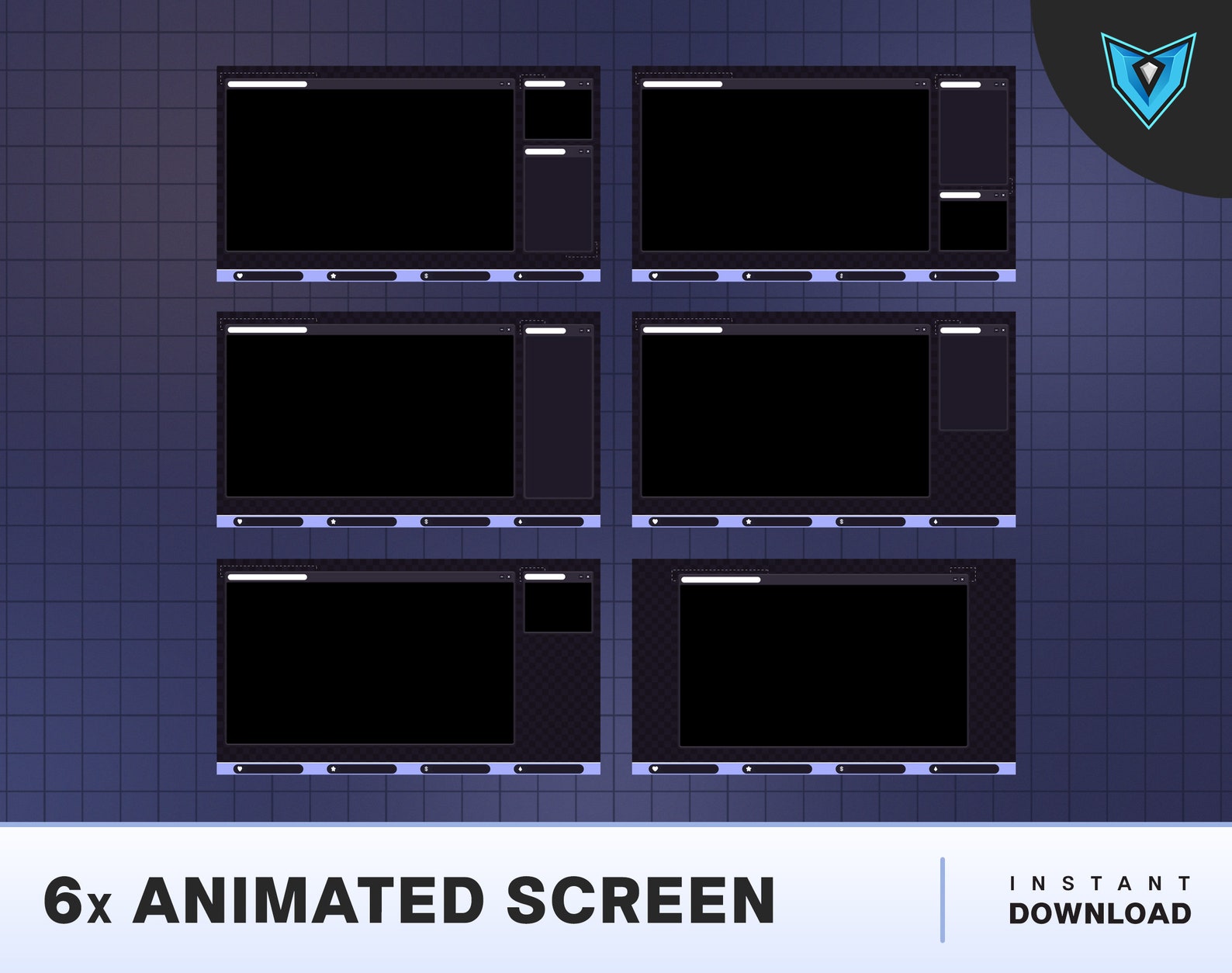 Animated Stream Package Overlay Dark Cozy Pixel Stream Pack - Etsy