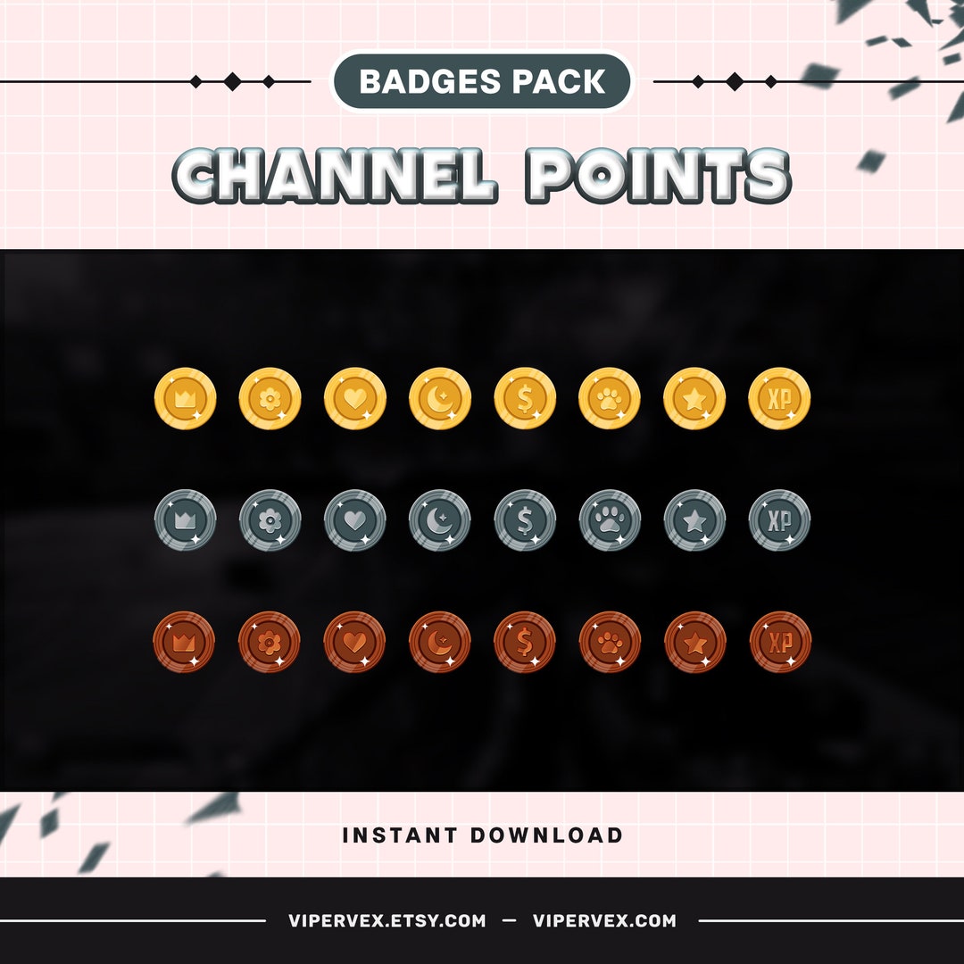 24x Channel Points Icon for Twitch, Channel Points Icon, Twitch Badges ...