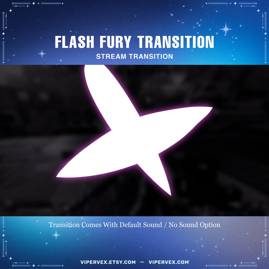 Star Flash Twitch Stinger Transition for Streaming & Vtuber Overlays, Obs Transition, Stream ...