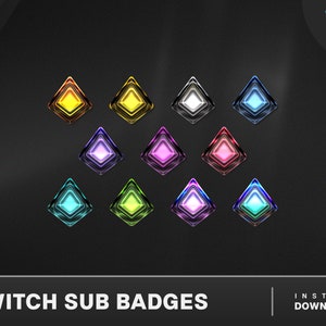 Kawaii Twitch Bit Badges, Twitch Bit Badges, Bit Badges, Cheer Badges ...