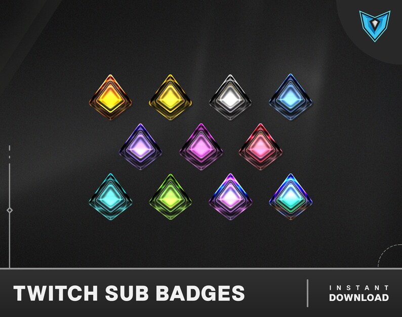 Kawaii Twitch Bit Badges, Twitch Bit Badges, Bit Badges, Cheer Badges ...