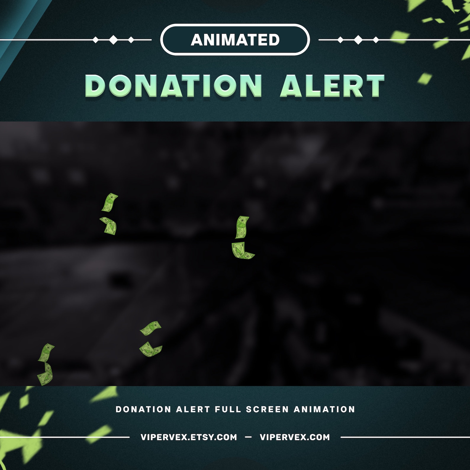 Dollars Donation Stream Alert: Animated Twitch Alert (webm) - Etsy