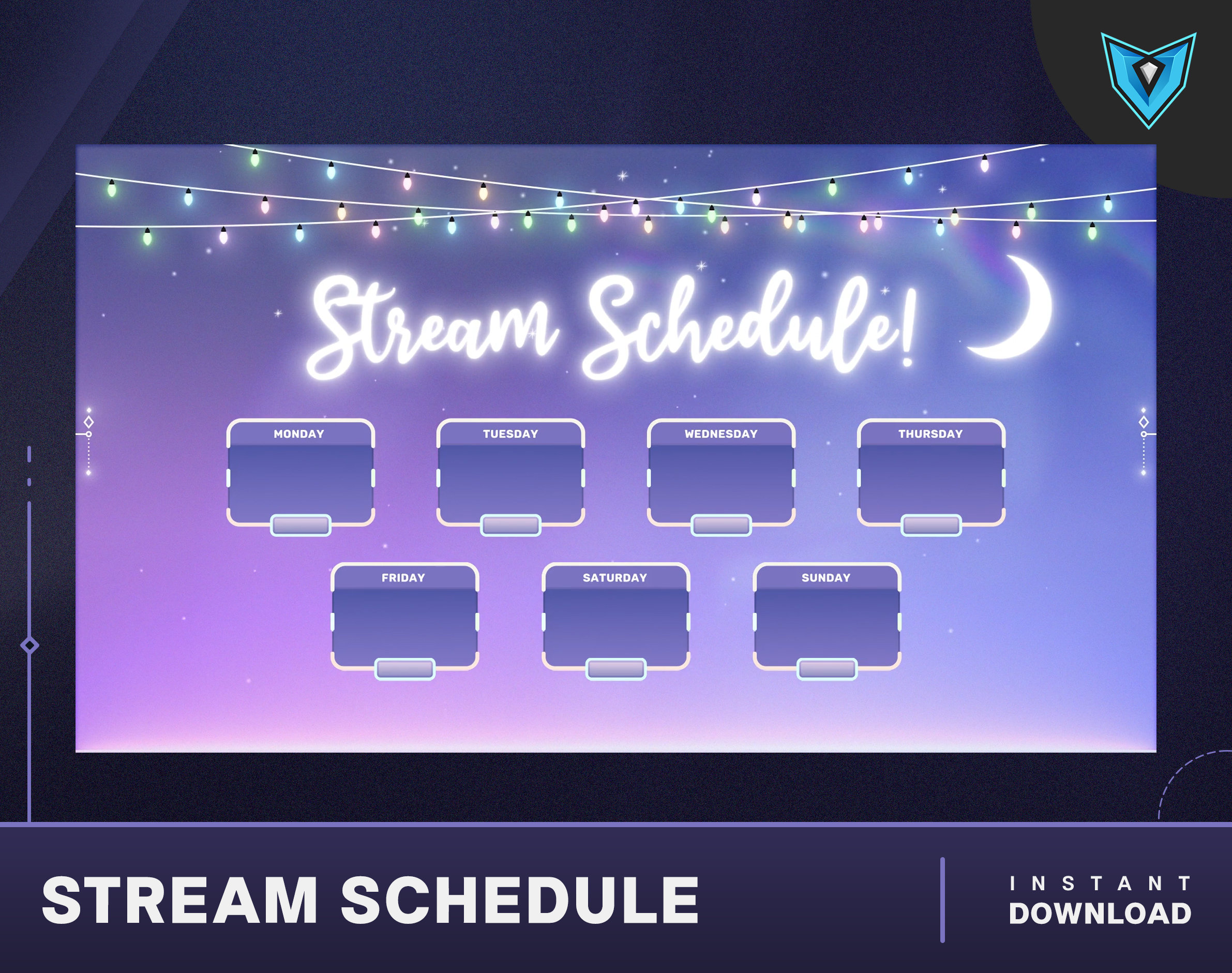 Cozy Winter Stream Schedule for Twitch, Cute Stream Schedule, Stream ...
