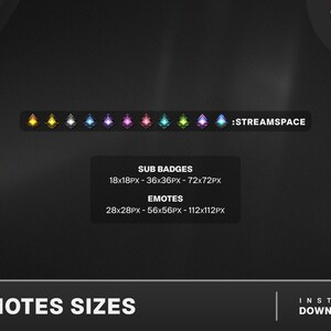 Kawaii Twitch Bit Badges, Twitch Bit Badges, Bit Badges, Cheer Badges ...