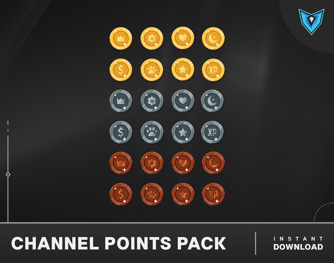 24x Channel Points Icon for Twitch Channel Points Icon - Etsy