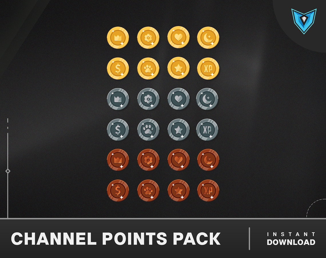 24x Channel Points Icon for Twitch Channel Points Icon - Etsy